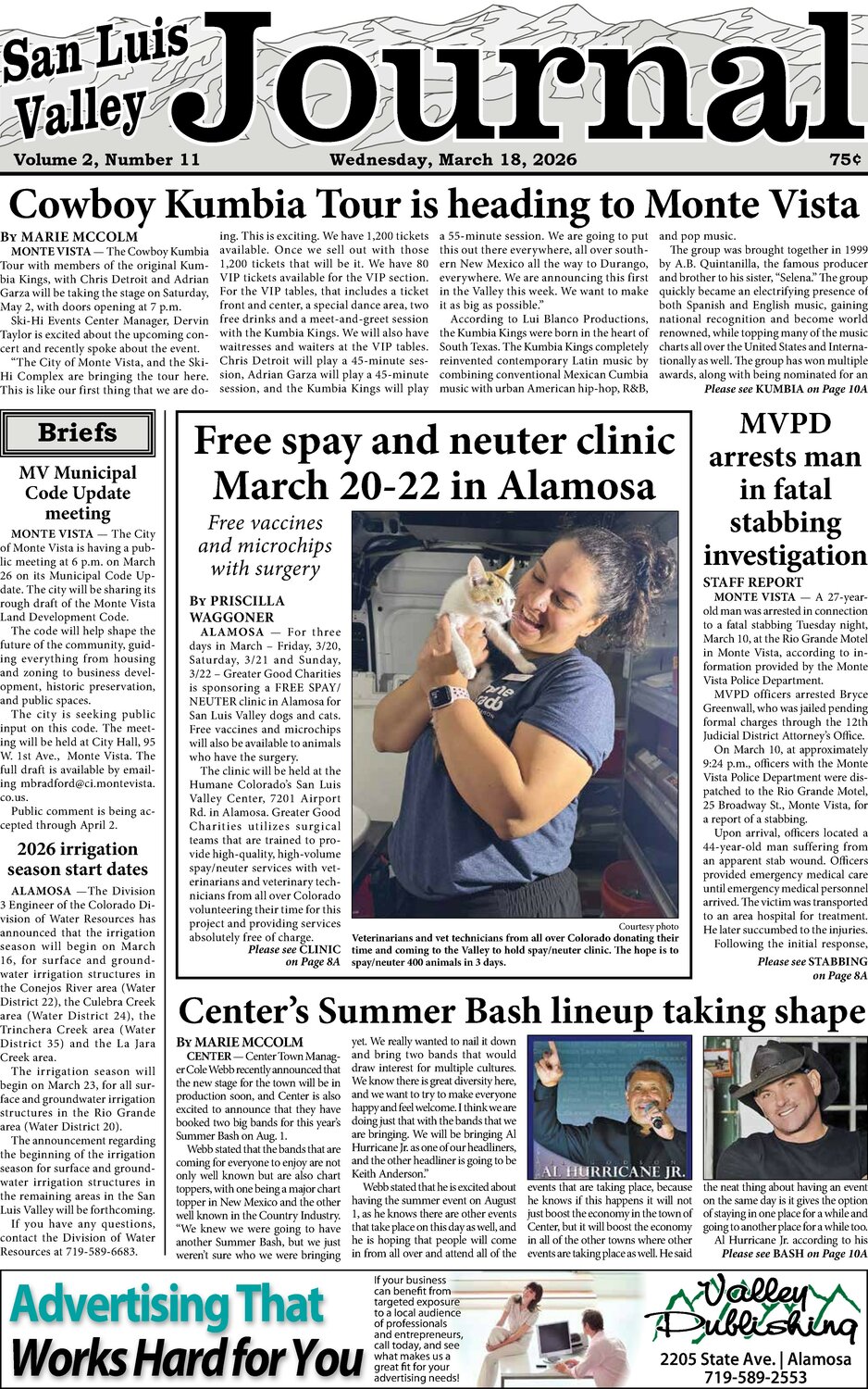 San Luis Valley Journal - The Monte Vista Journal