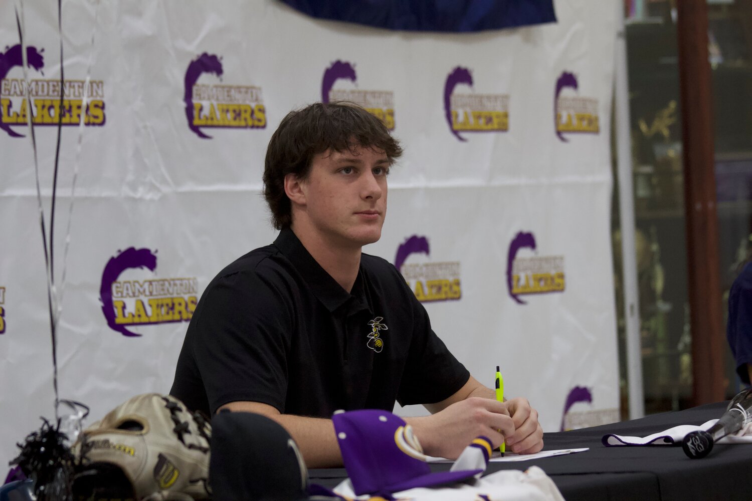 Karson Durnin, Bella Breuer Sign College Letters - The Lake Sun