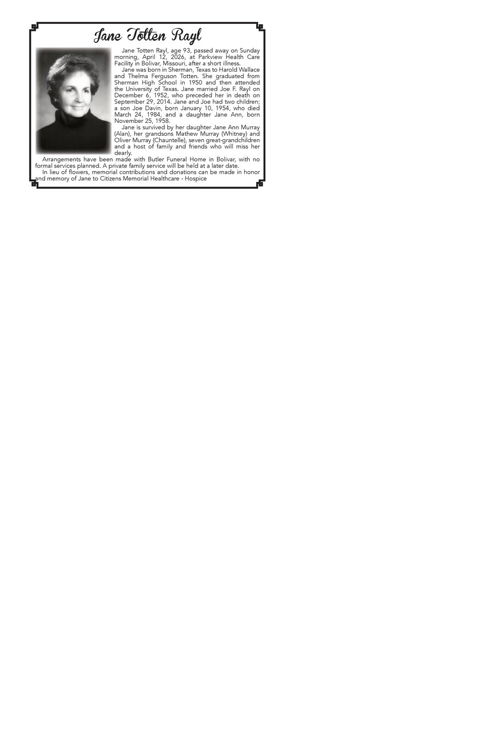 Death Notices - The Index